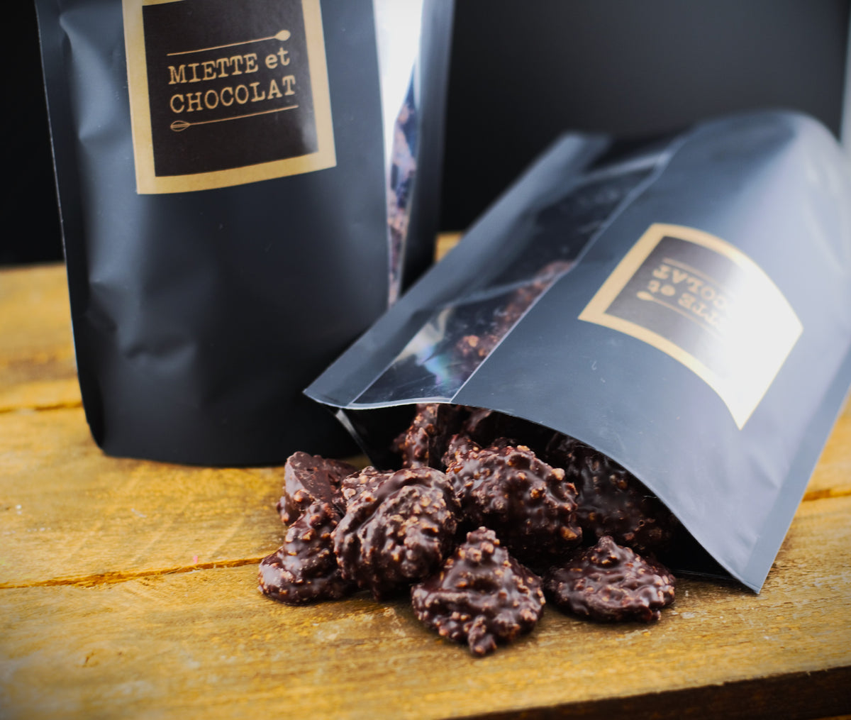 Dark Chocolate Raspberry Crunch – Miette et Chocolat